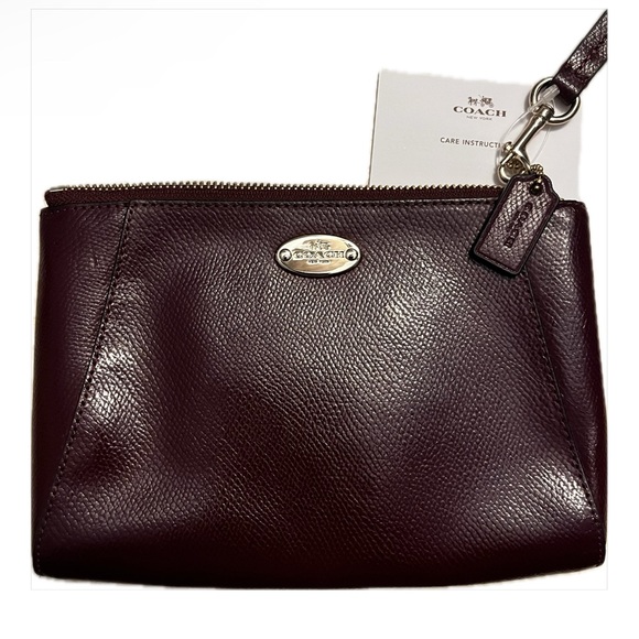 Coach | Bags | Coach 8 Crossgrain Leather Wristlet Bag Clutch Sherry ...